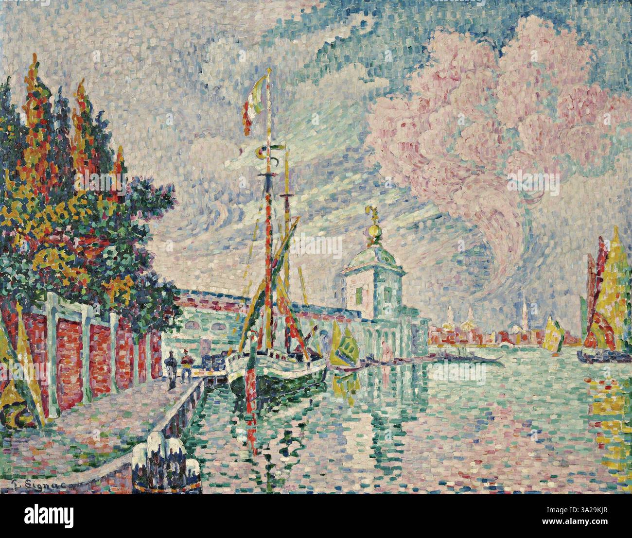 'La Dogana, Venise' depicts the Customs House (Dogana) in Venice, with ...