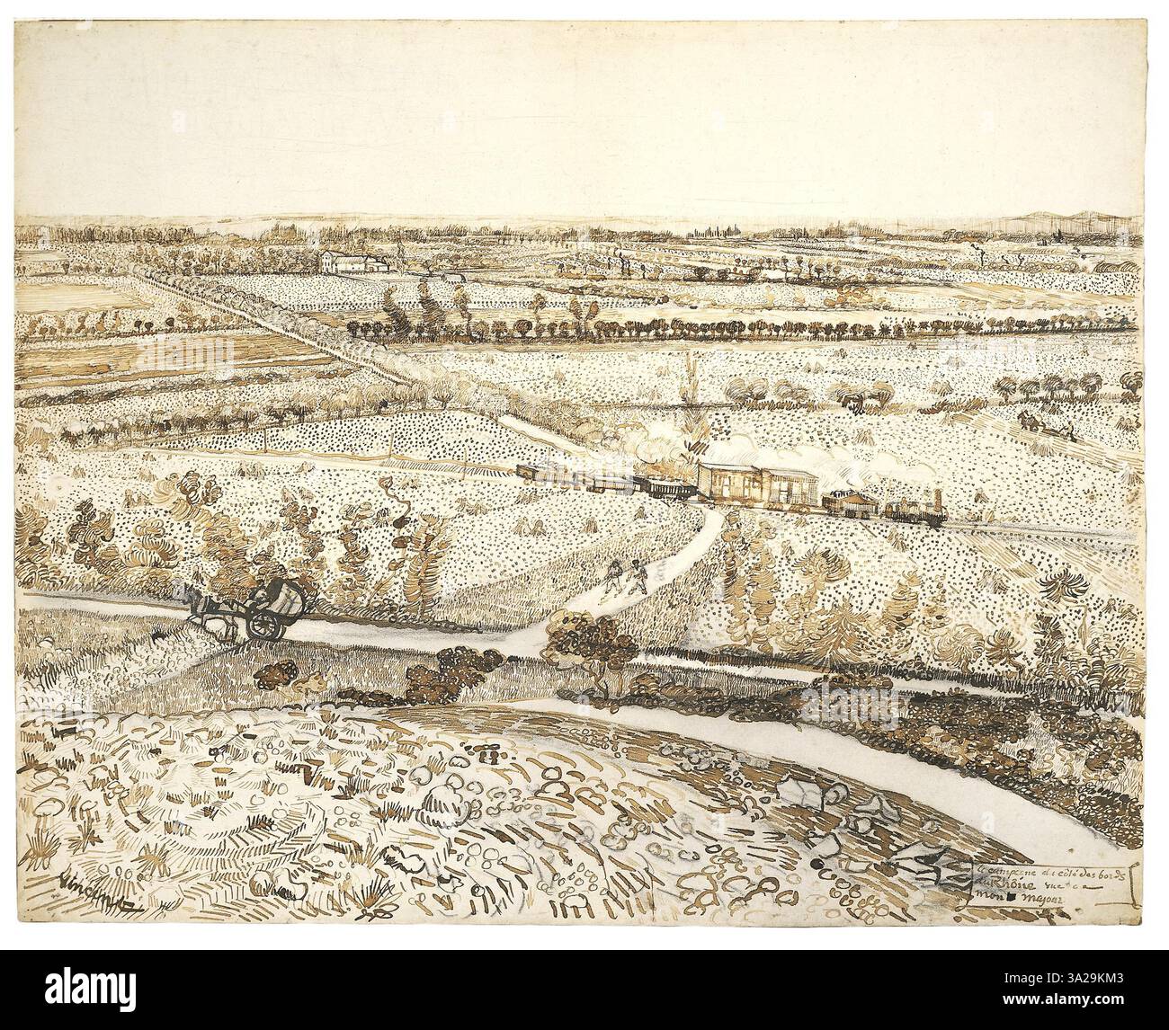 Van gogh la crau from montmajour hi-res stock photography and images ...