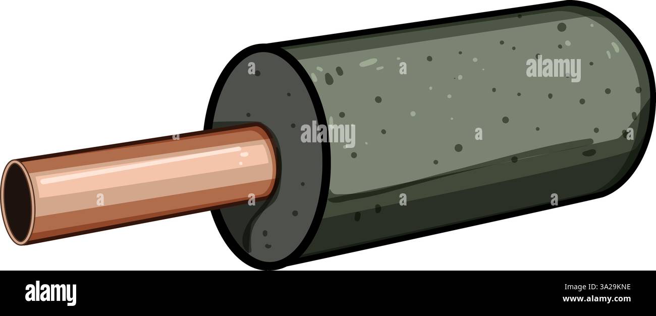 foam pipe insulation cartoon vector illustration Stock Vector Image & Art - Alamy