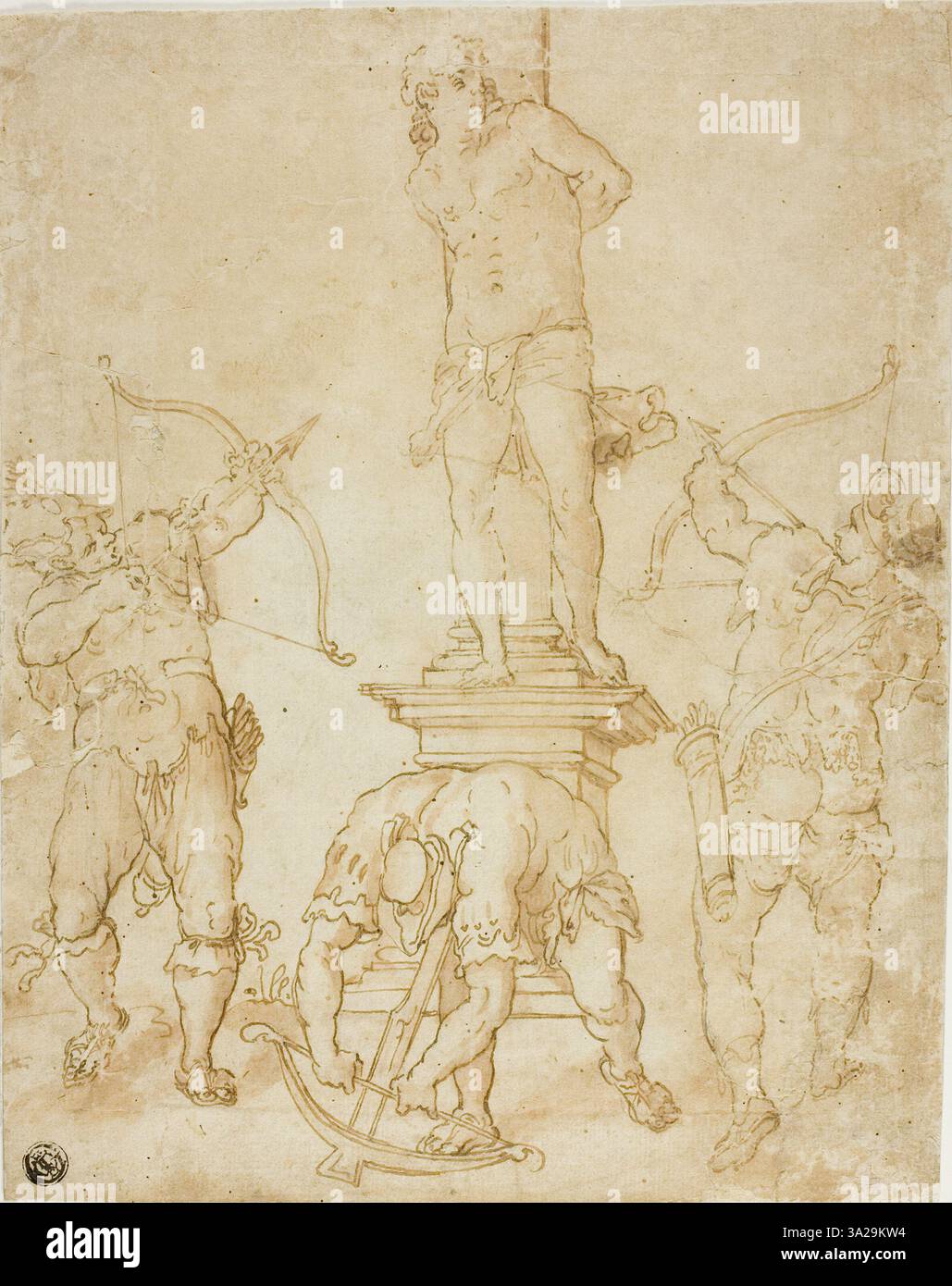 'Martyrdom of Saint Sebastian' by Bartholomeus Spranger captures the ...