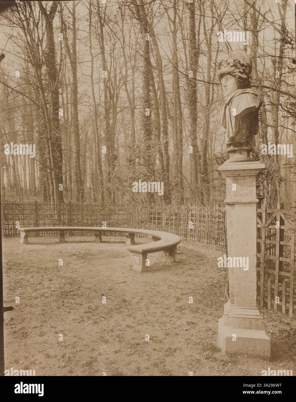 The photograph captures the grand columns of the Grove of the Colonnade ...