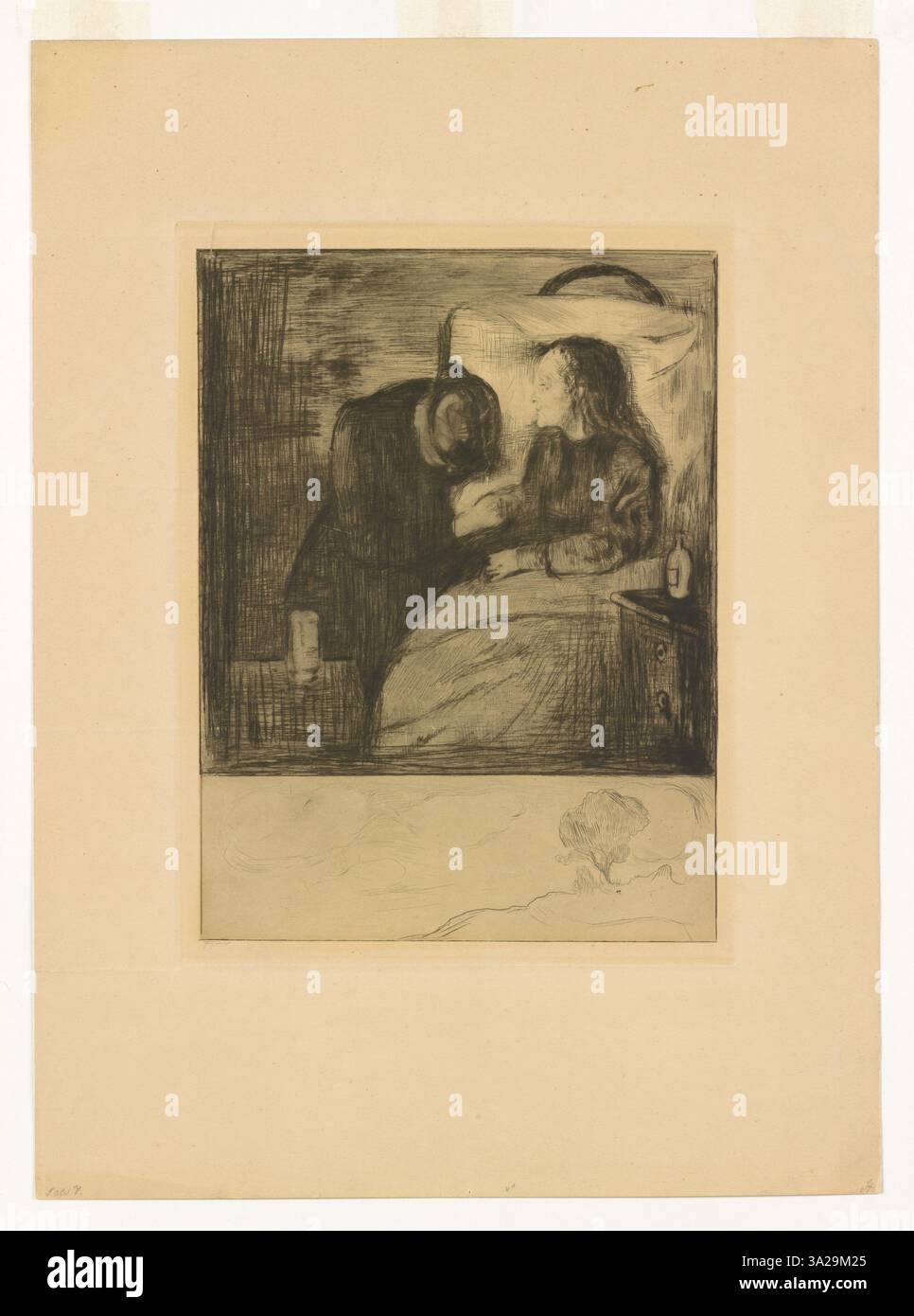 This print by Edvard Munch from his Munchmuseet collection presents a ...