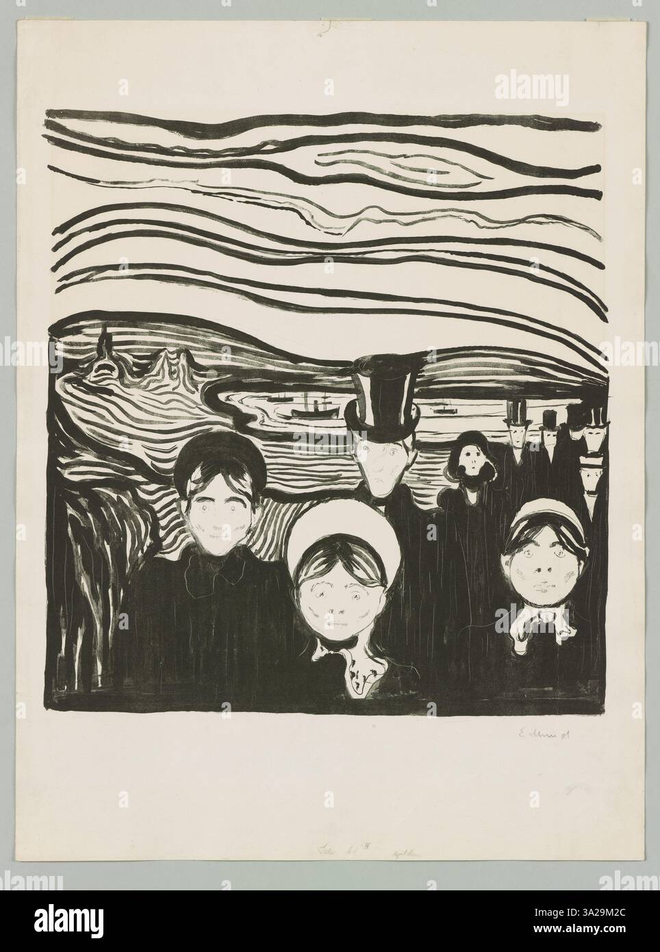 This print by Edvard Munch from the Munchmuseet collection features a ...