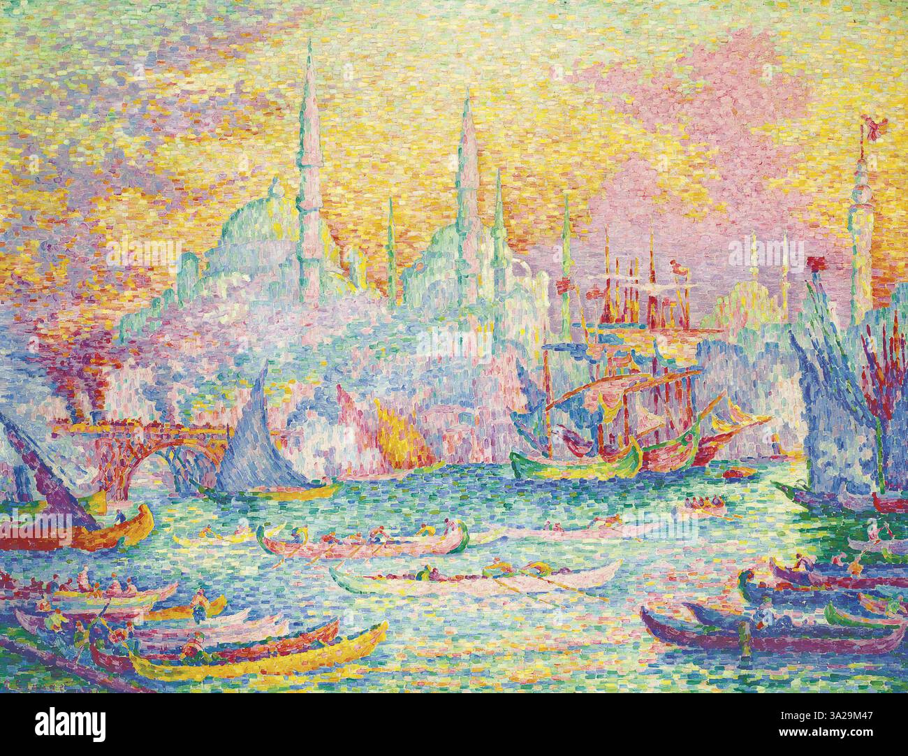 In this 1907 work, Paul Signac presents the Golden Horn of ...