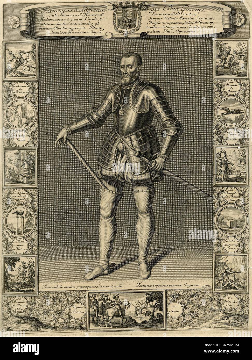 François Bignon’s portrait of Franciscus a Lotharingia Dux Guisius ...