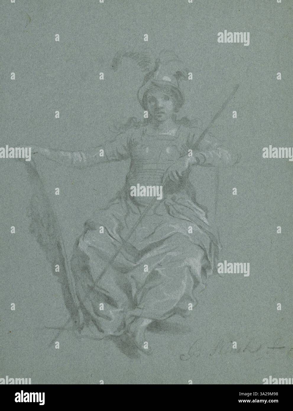 This painting by Govert Flinck depicts Minerva, the Roman goddess of ...