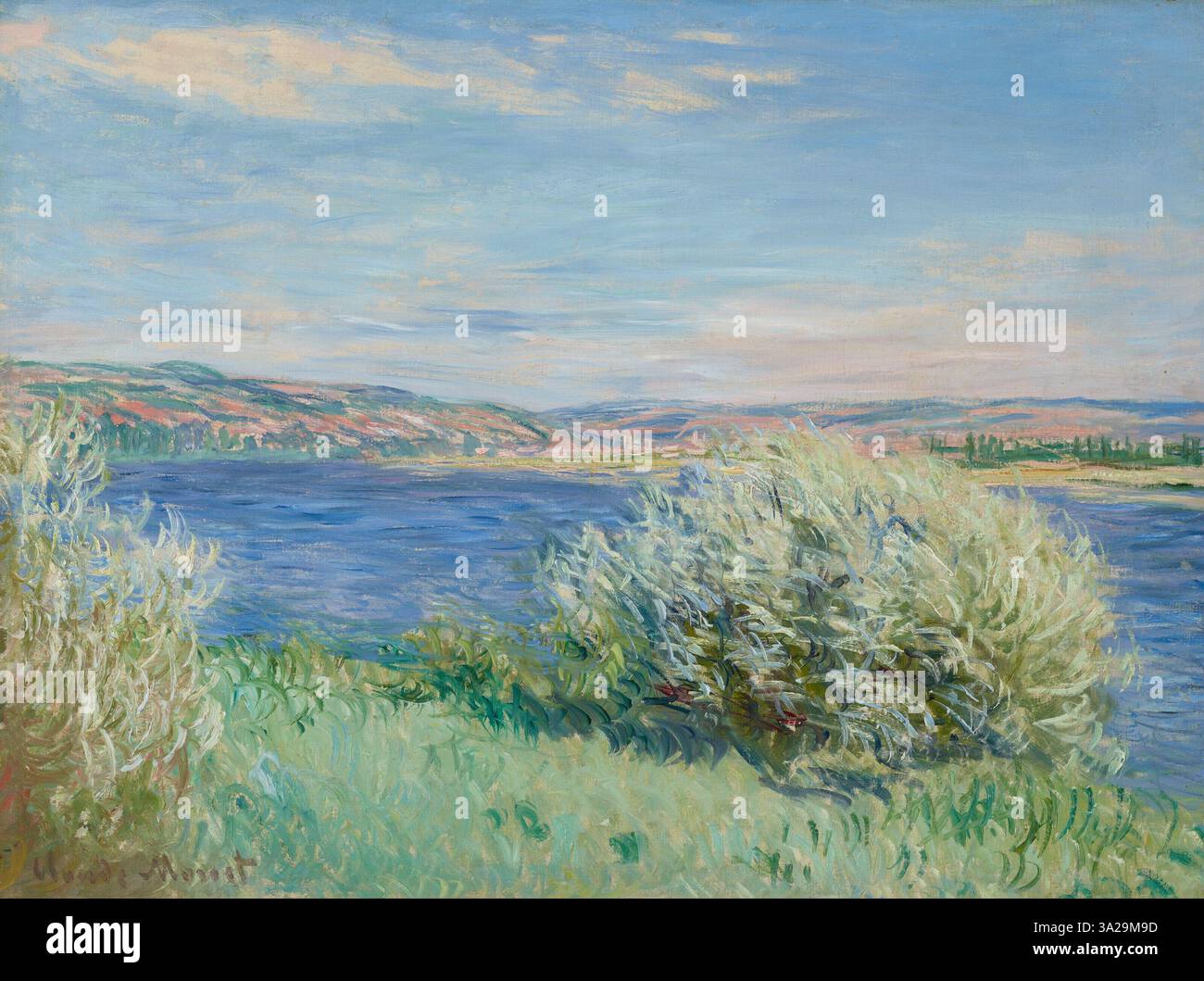 'Les bords de la Seine près de Vétheuil' by Claude Monet, painted in ...