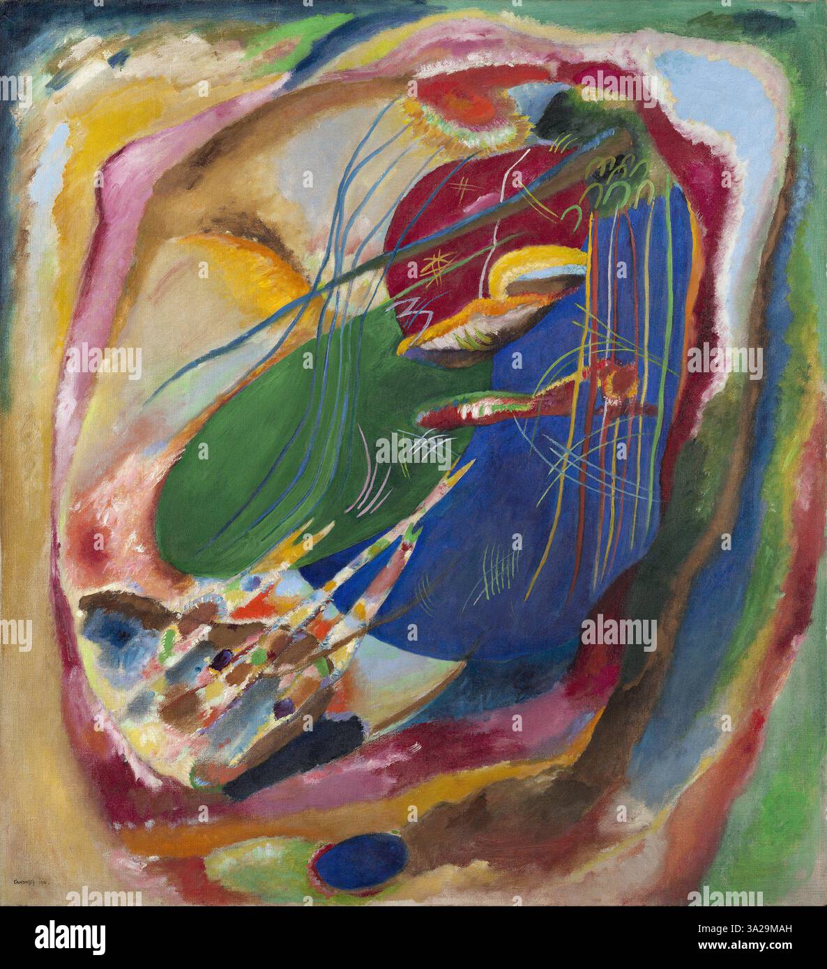 'Picture with Three Spots, No. 196' (1914) by Wassily Kandinsky is a ...