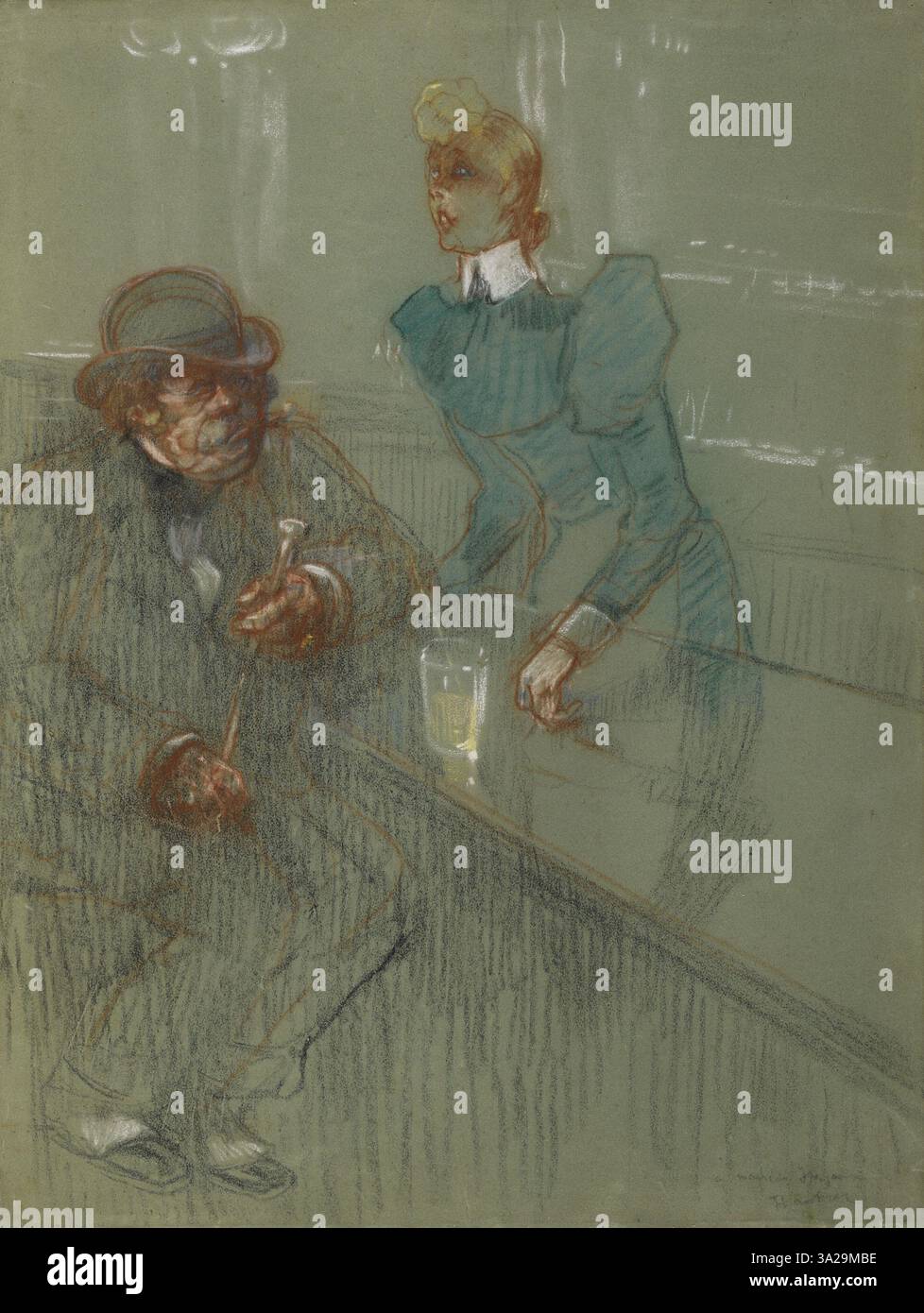 'Bar-maid' by Henri de Toulouse-Lautrec depicts a barmaid in a Parisian ...