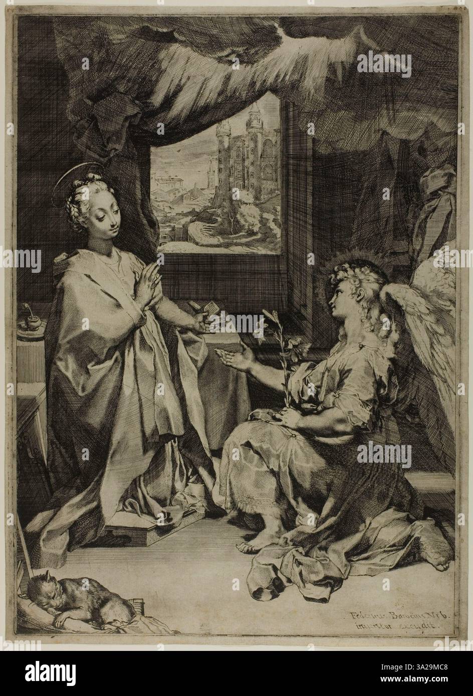 Barocci’s depiction of the Annunciation shows the Virgin Mary receiving ...