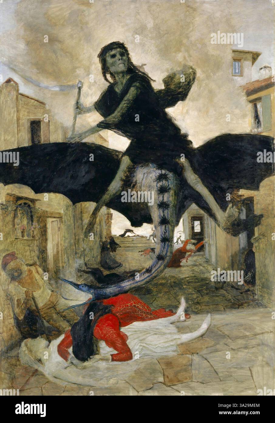 'Die Pest' (The Plague), painted between 1897 and 1898, illustrates the ...
