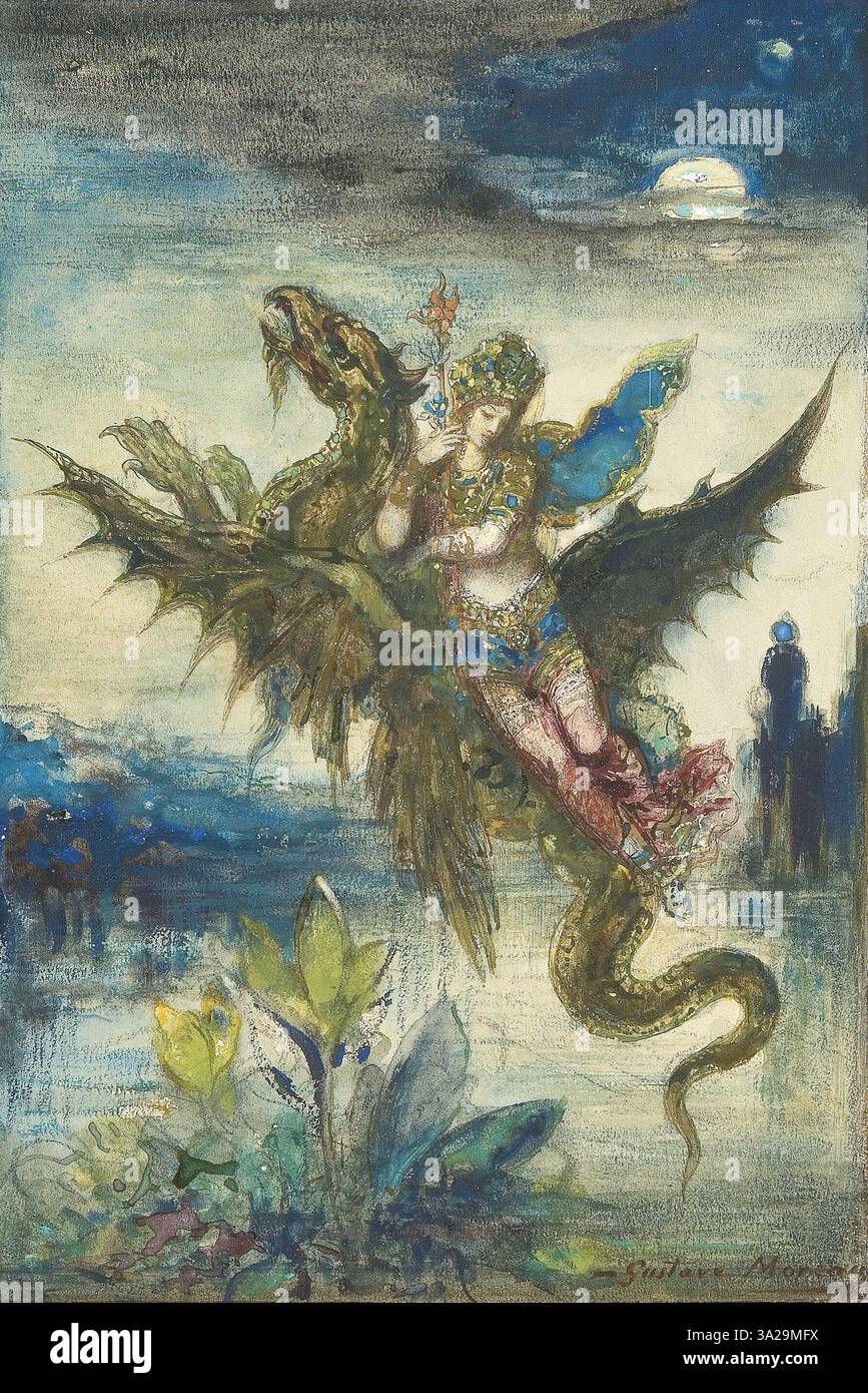 In 'Rêve d'Orient,' also known as *La Péri,* Moreau creates an ethereal ...