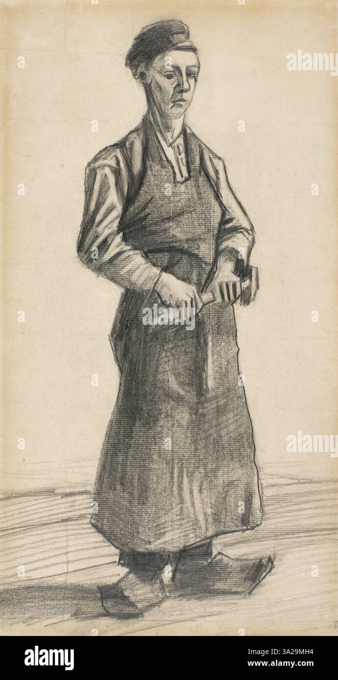 This drawing shows a blacksmith at work, emphasizing Van Gogh’s ...