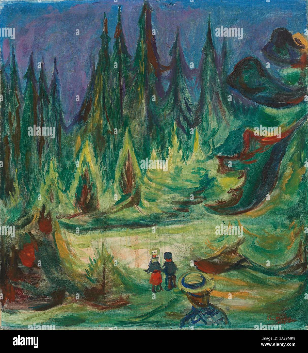 'Der Märchenwald' (The Fairytale Forest) by Edvard Munch (1927-1929) is ...