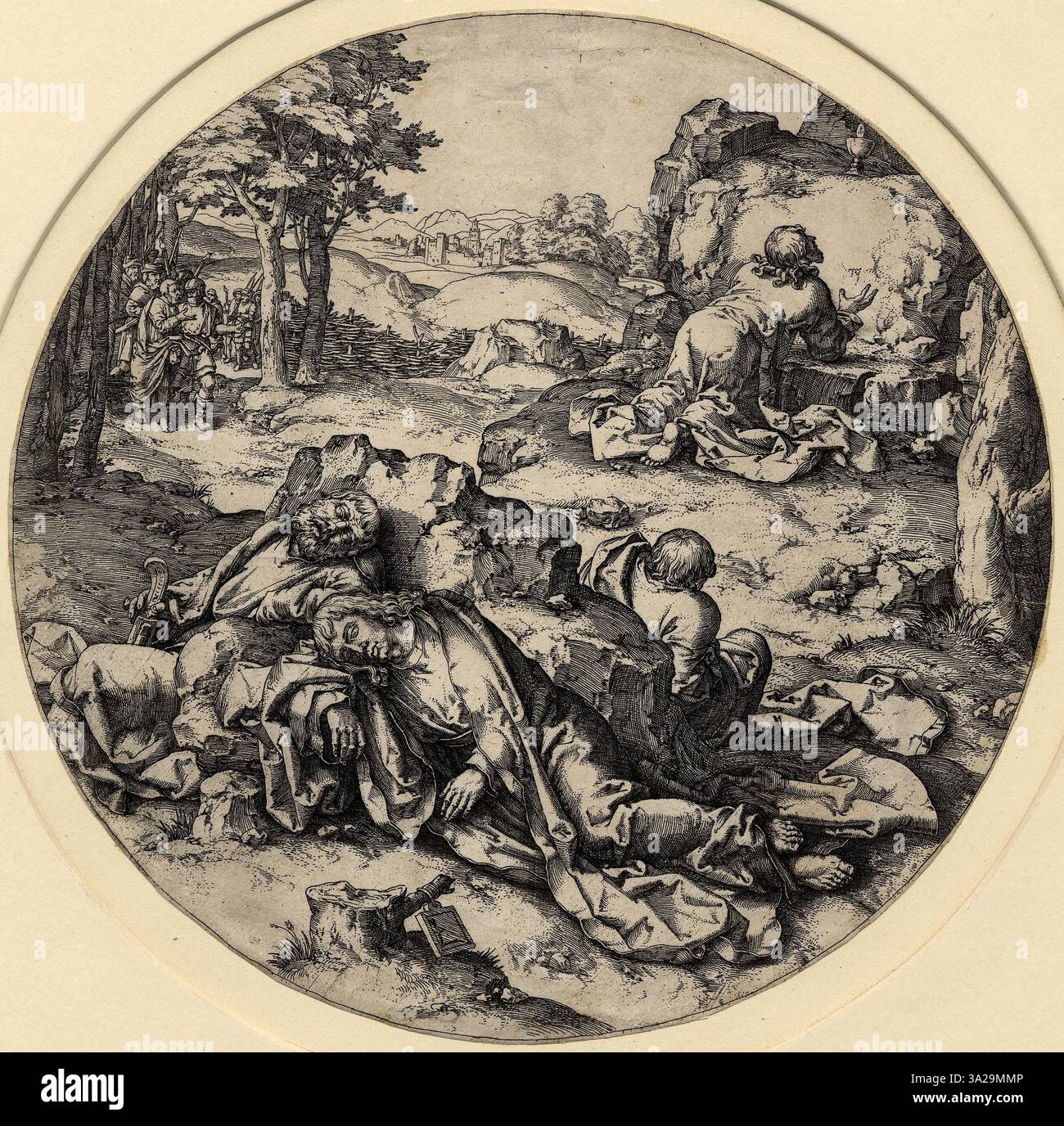 This etching after Lucas van Leyden captures the moment of Christ in ...