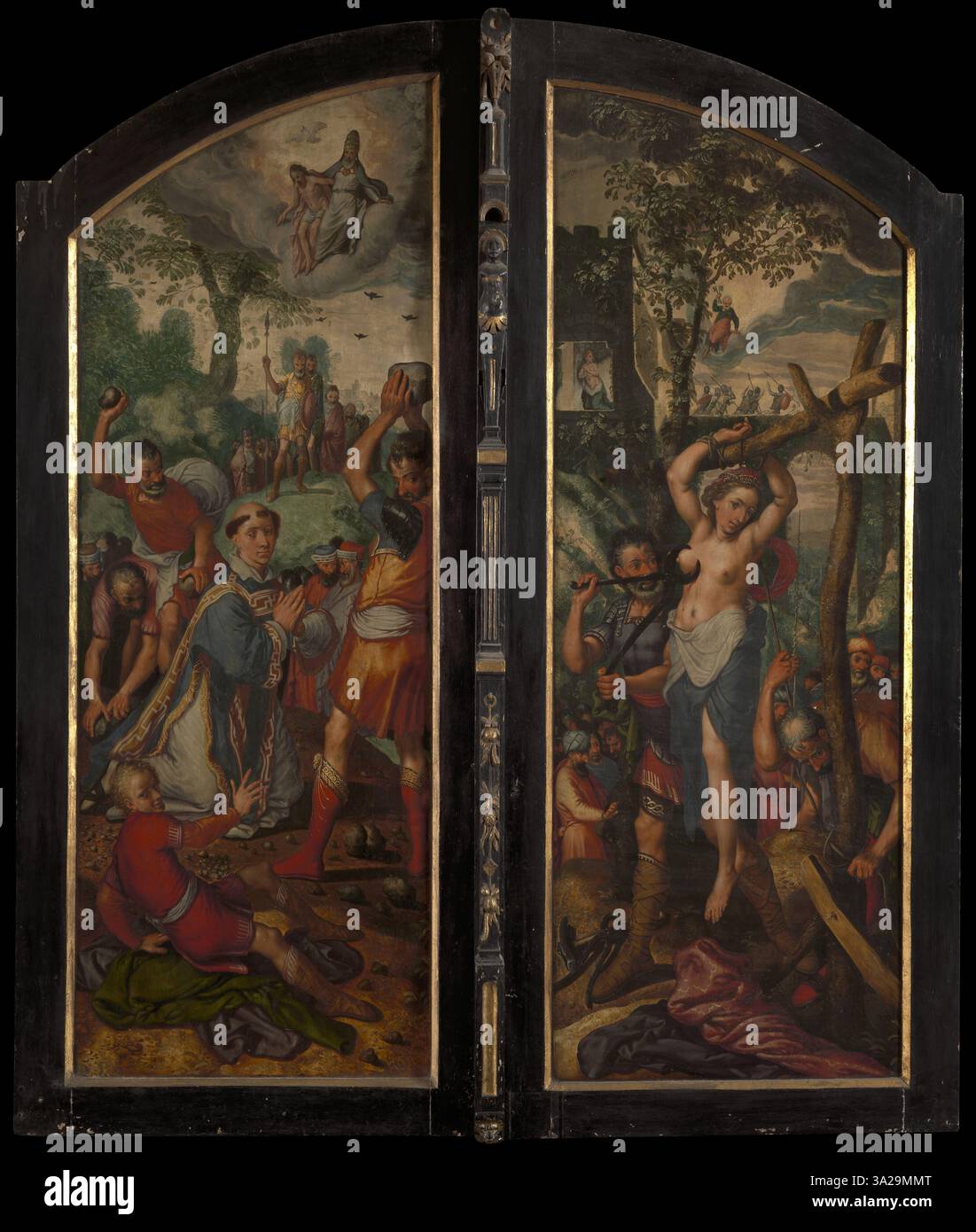 This painting by Pieter Aertsen, titled 'De Zeven Vreugden van Maria ...