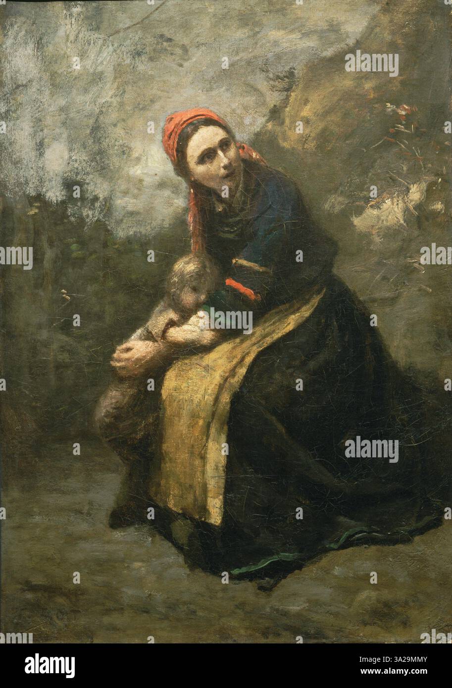 'Mother Protecting Her Child' depicts a mother shielding her child ...