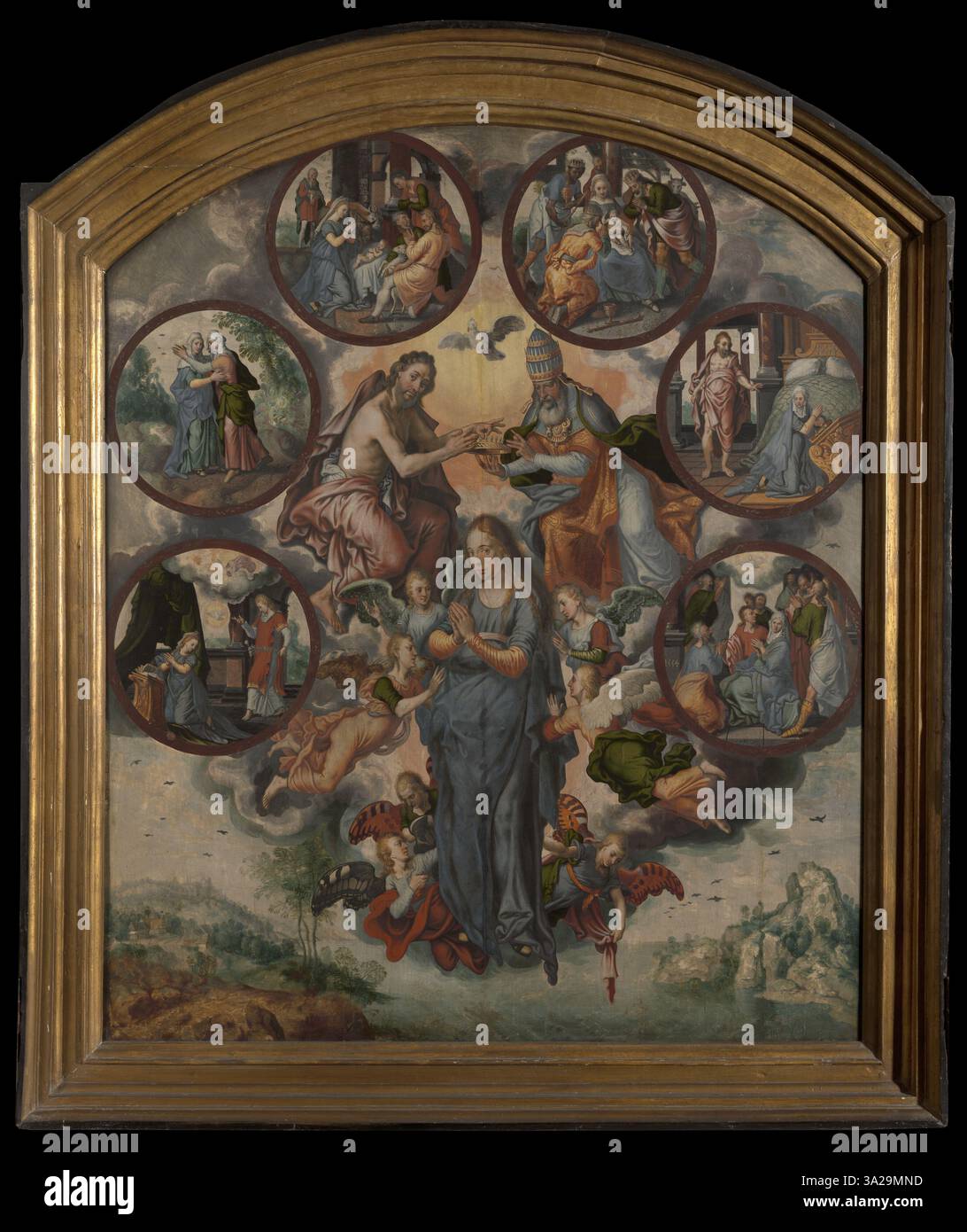 Pieter Aertsen's painting, *De Zeven Vreugden van Maria*, depicts ...