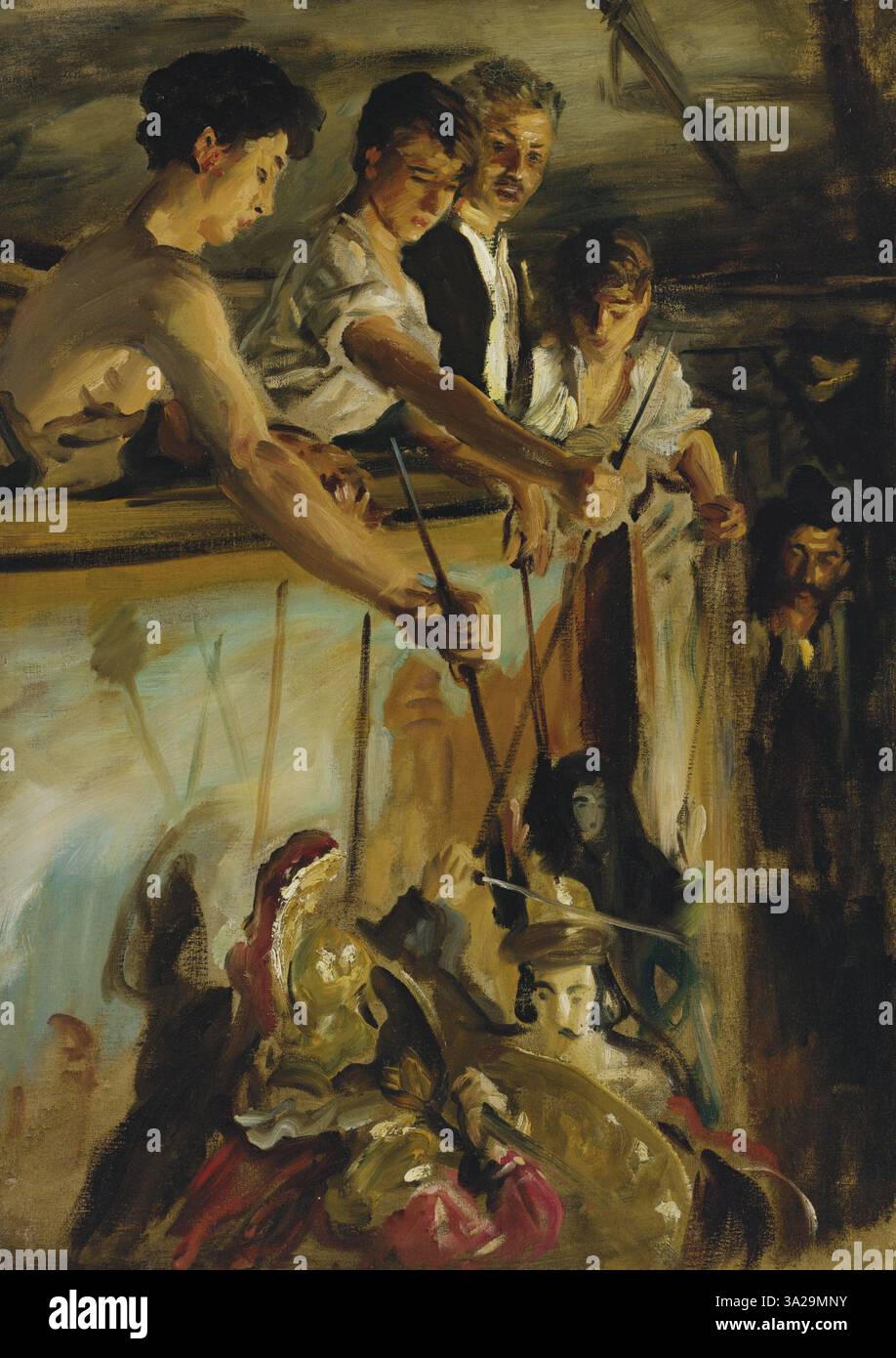 Sargent's ‘Marionettes’ series depicts figures behind a curtain ...