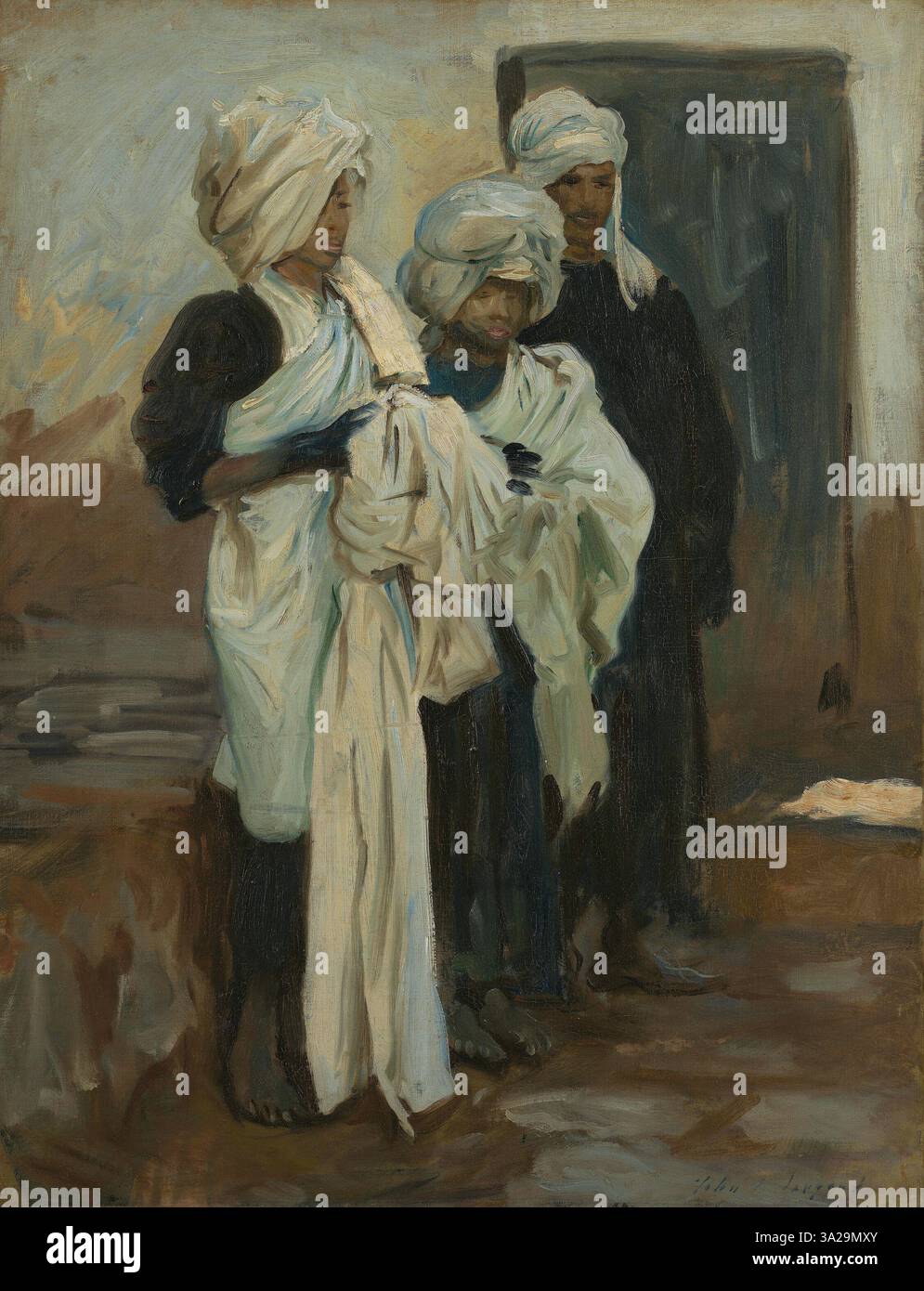 In this 1891 painting, John Singer Sargent depicts a group of Egyptian ...