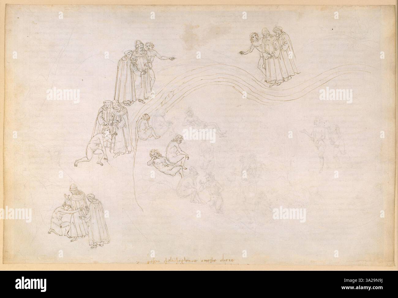 'Purgatorio 7' by Botticelli portrays souls rising through purgatory ...