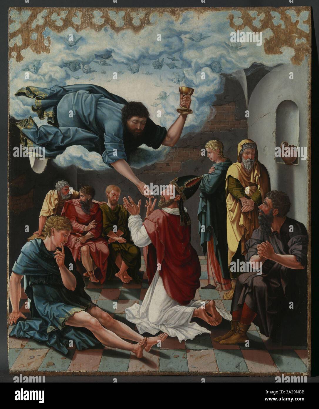 This altarpiece by Lambert Lombard depicts Saint Denis, an important ...