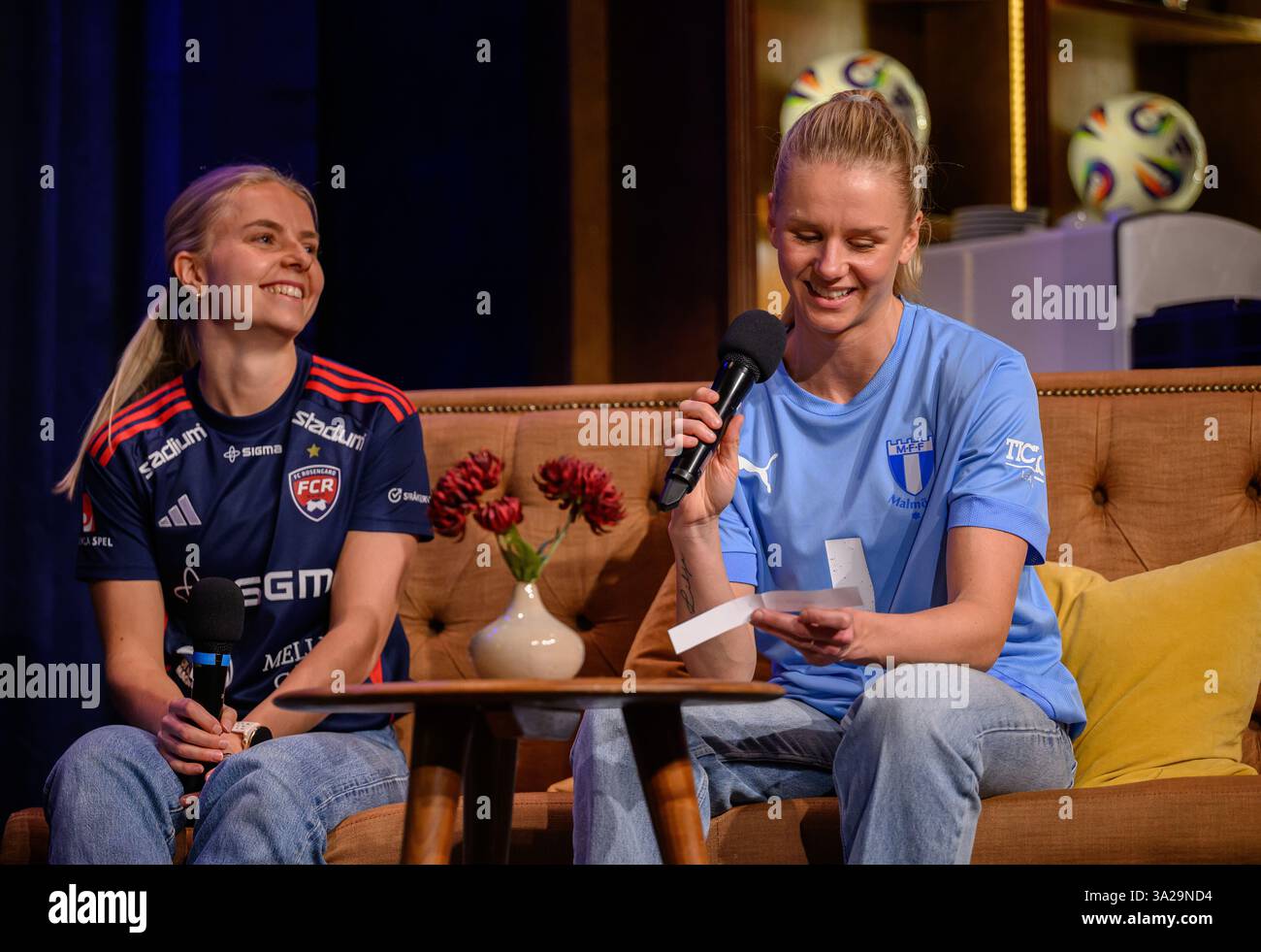 Stockholm, Sverige. 12th Mar, 2025. 250312 Rosengårds Emilie Woldvik ...