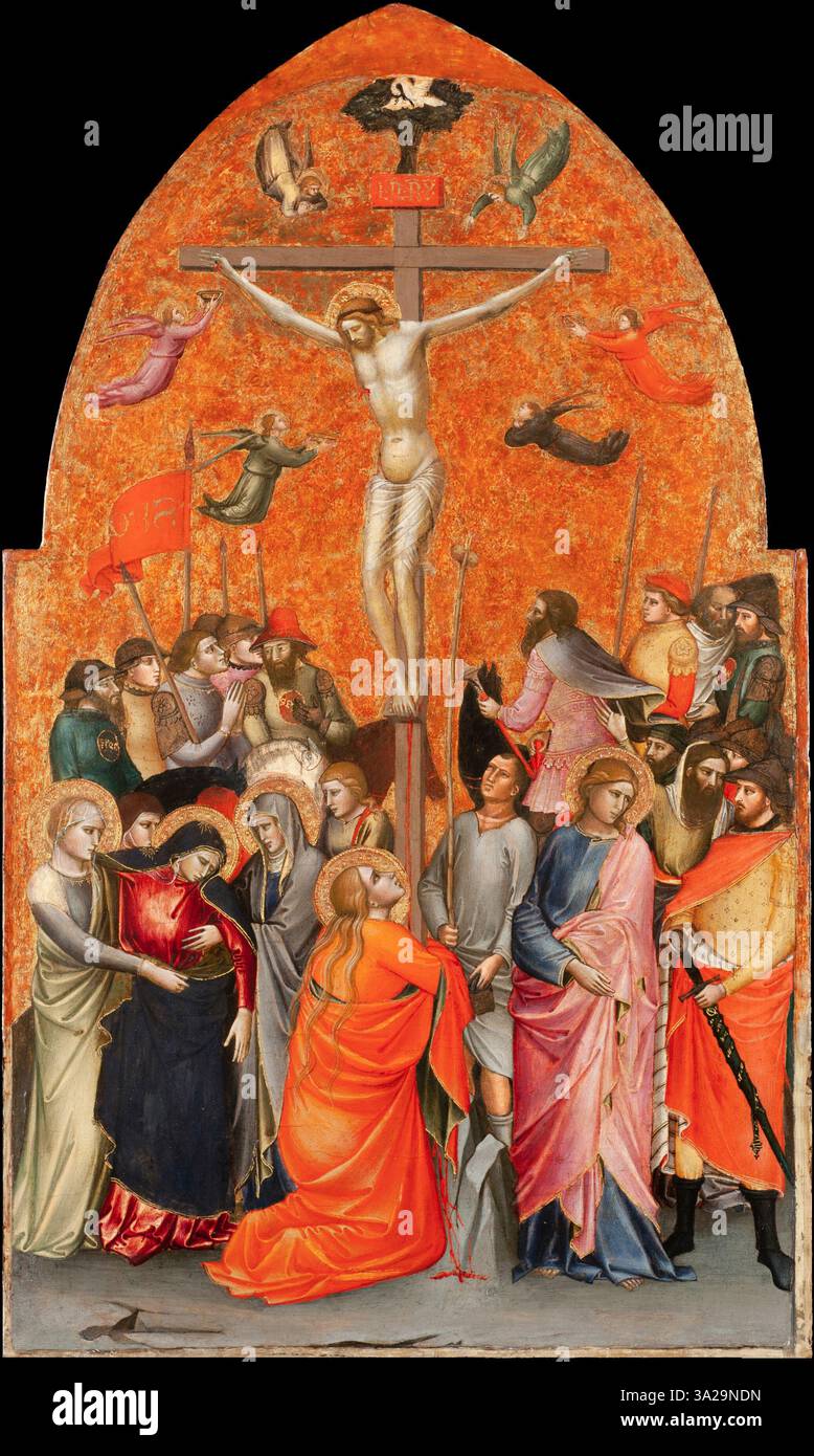 Lorenzo Monaco’s ‘The Crucifixion’ (c. 1400) represents Christ’s final sacrifice, surrounded by ...