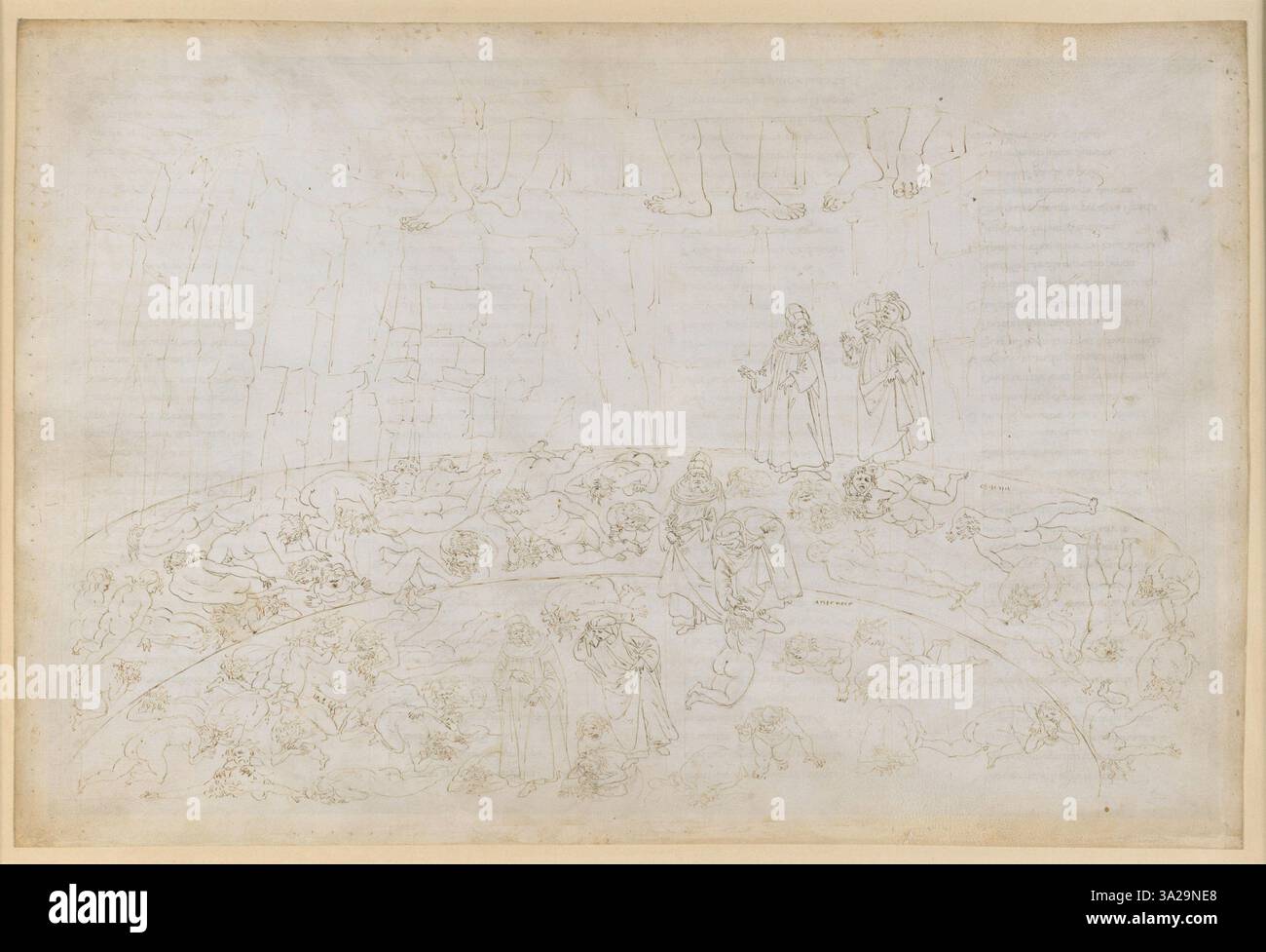 'Inferno 32' by Botticelli captures a dramatic moment from Dante's hell ...