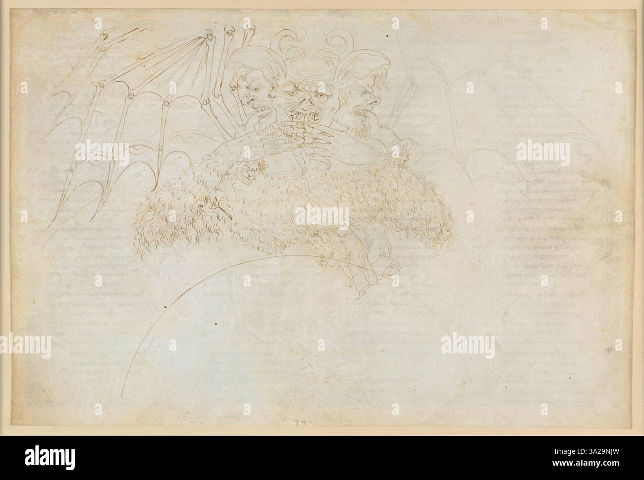 'Inferno 34,1' shows a dramatic moment in Dante's hell. Botticelli’s ...