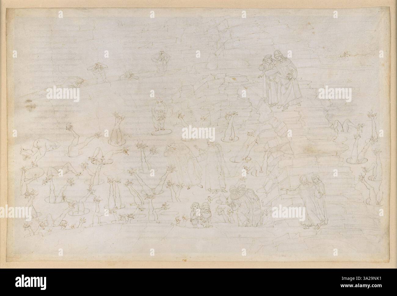 Botticelli’s 'Inferno 19' vividly portrays a moment from Dante's ...