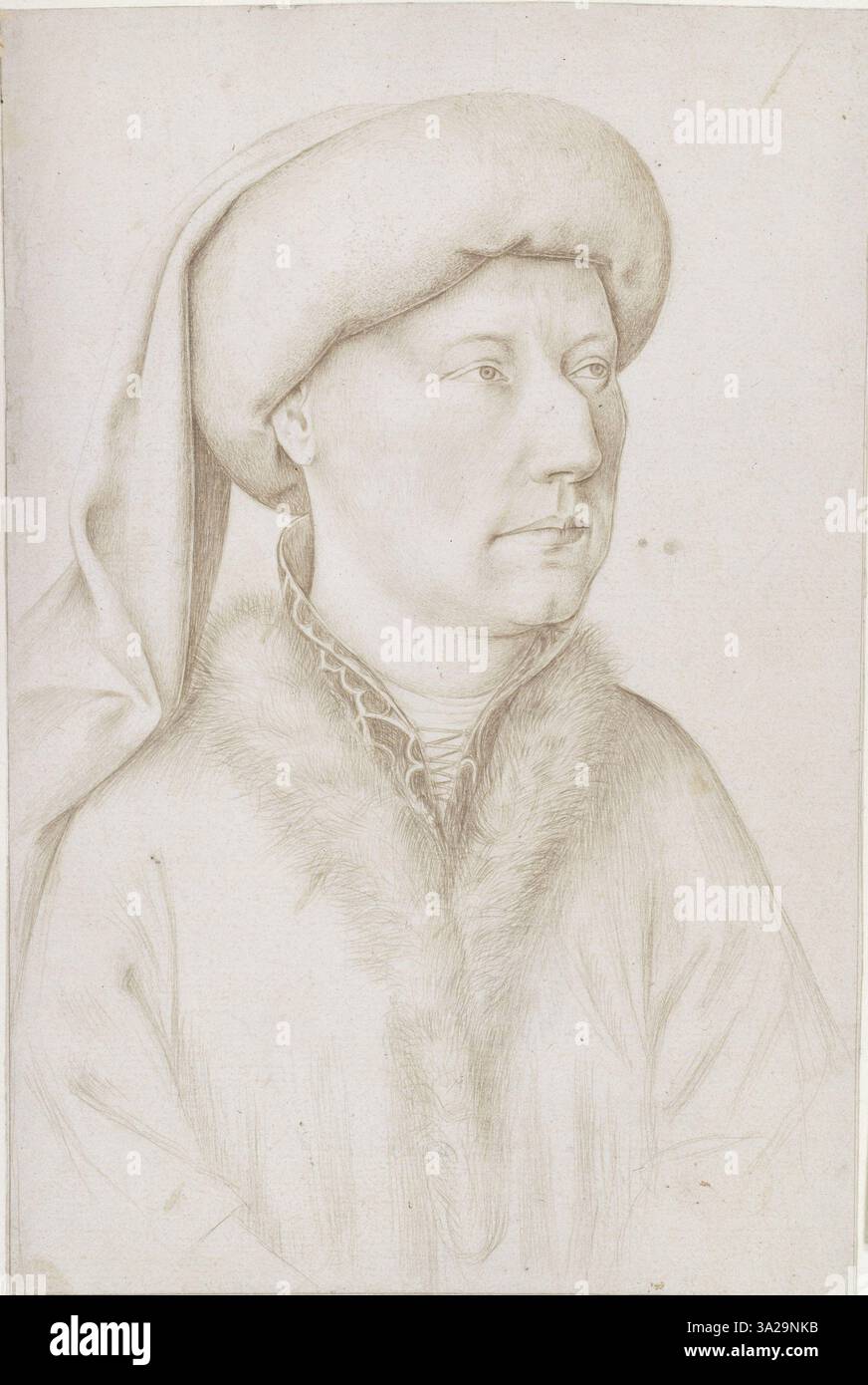 This portrait by Jan van Eyck, dated to the 15th century, features a ...