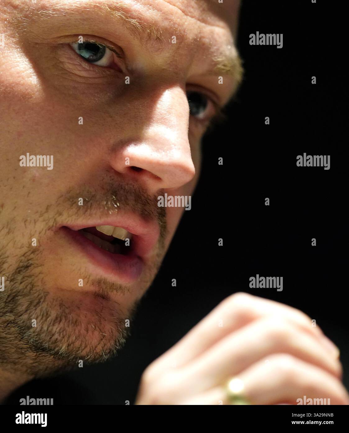 FC Copenhagen head coach Jacob Neestrup speaks during a press ...
