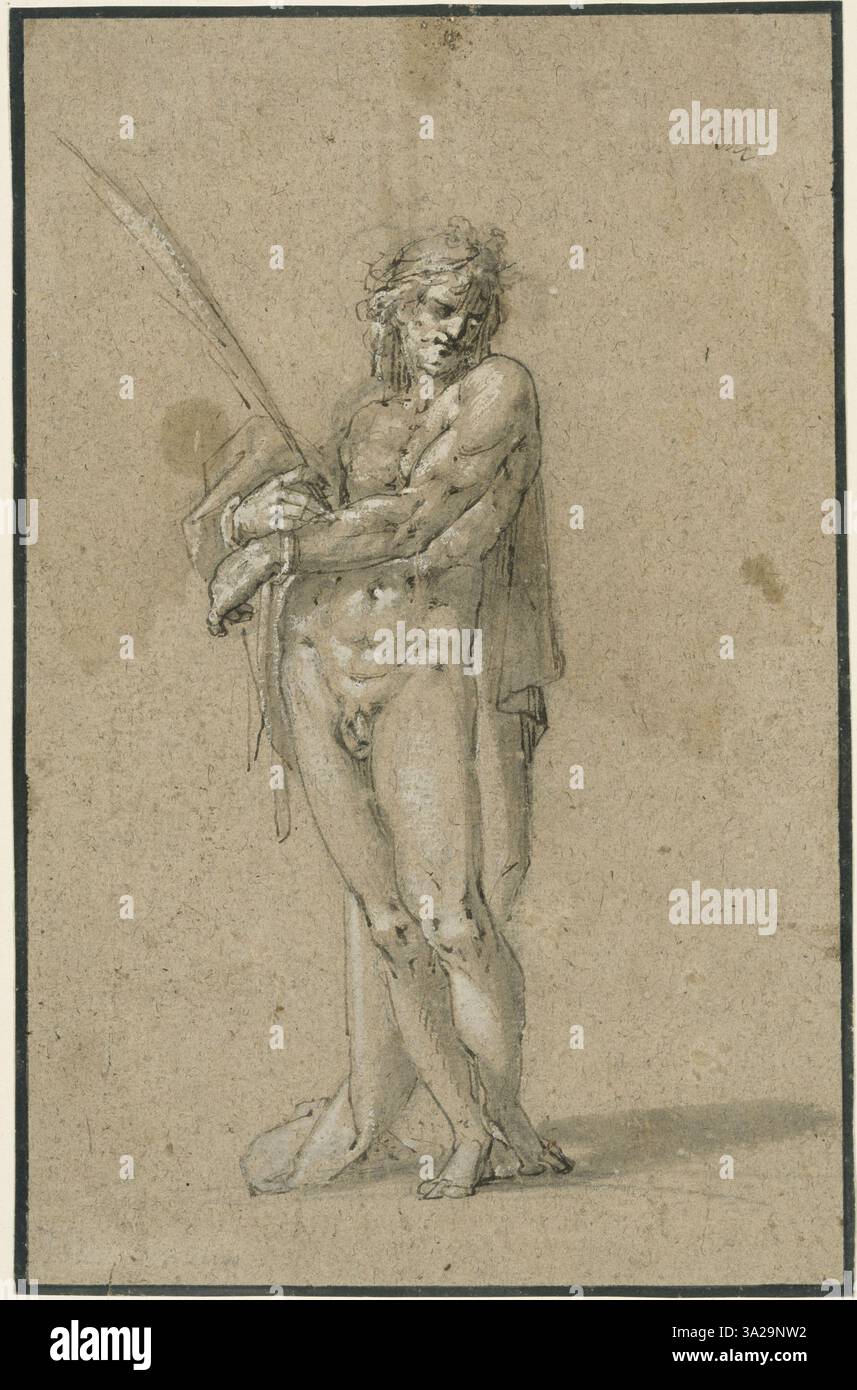 The painting 'Christus als Schmerzensmann' by Bartholomeus Spranger ...