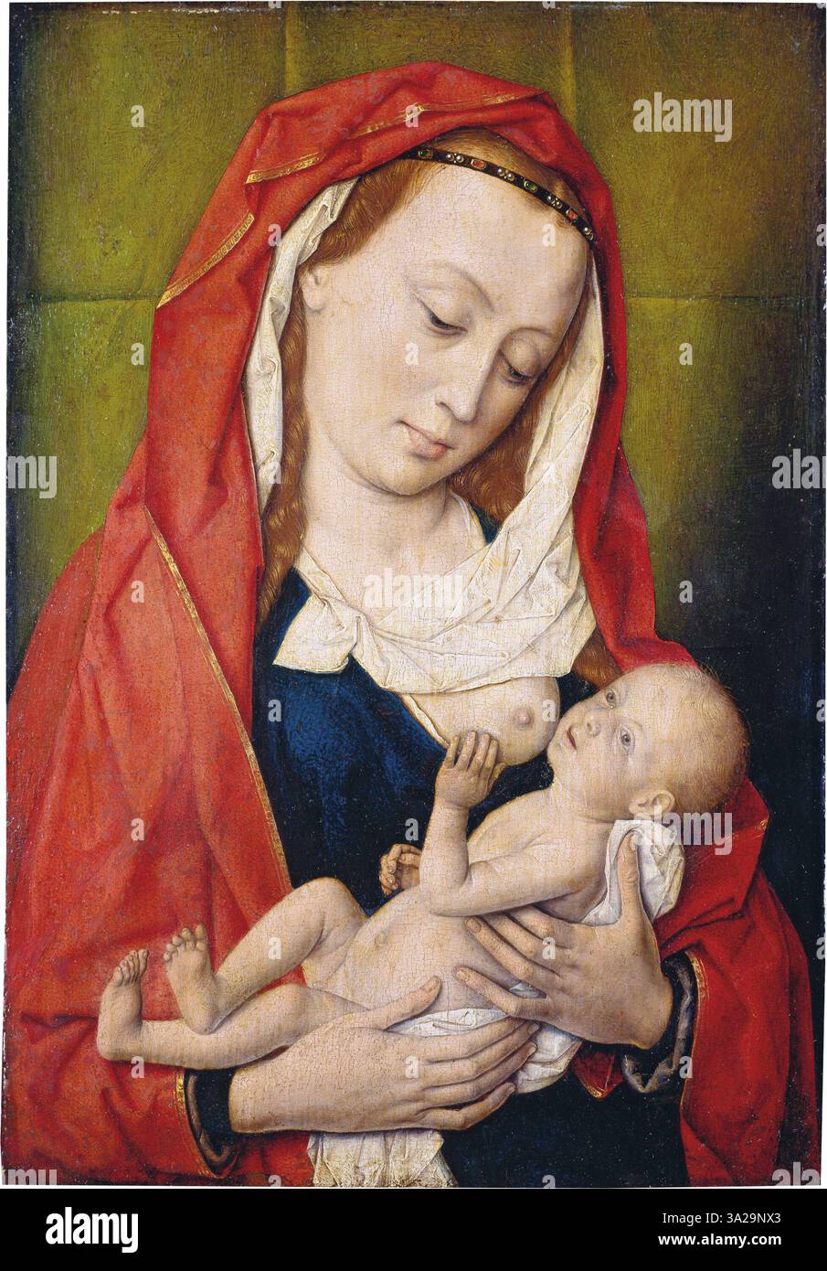 This 1475 painting by Dieric Bouts and his workshop depicts the Madonna ...