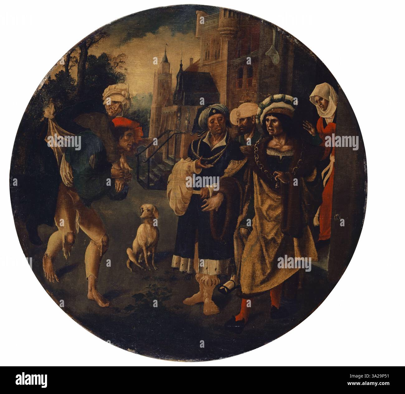 This 16th-century painting portrays the *Prodigal Son* rejected by a ...