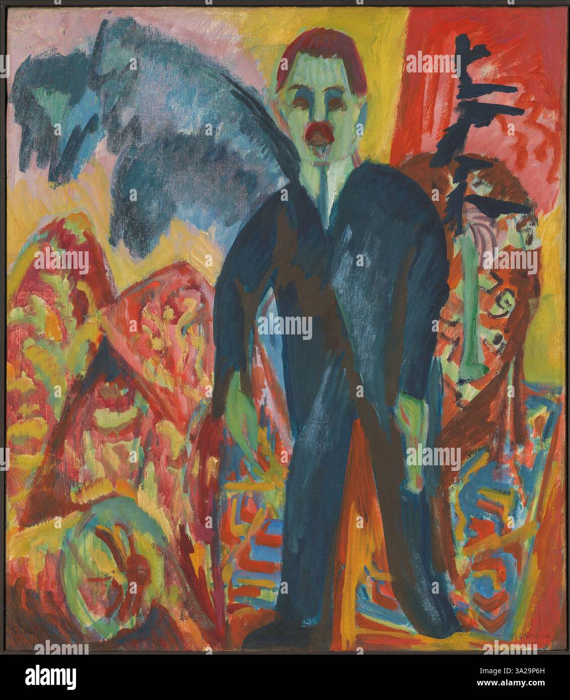 'The Nurse' (1917–1918) by Ernst Ludwig Kirchner depicts a nurse in a ...