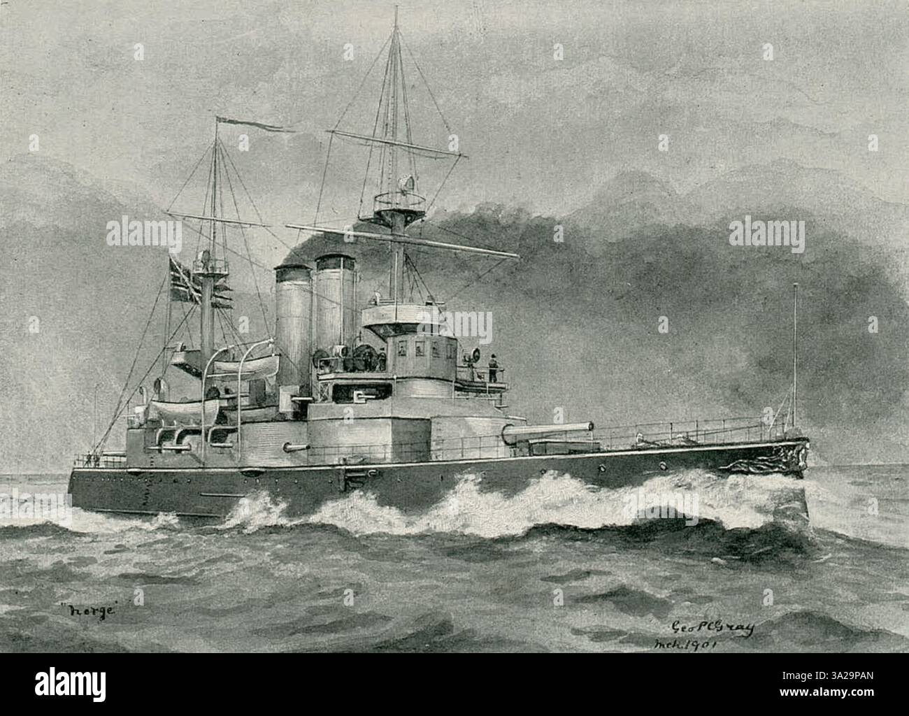 This illustration from the 1901 edition of Brassey’s Naval Annual ...