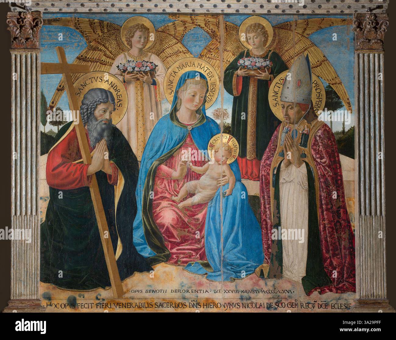 Benozzo Gozzoli’s 'Madonna col Bambino e angeli' from 1466 features the ...