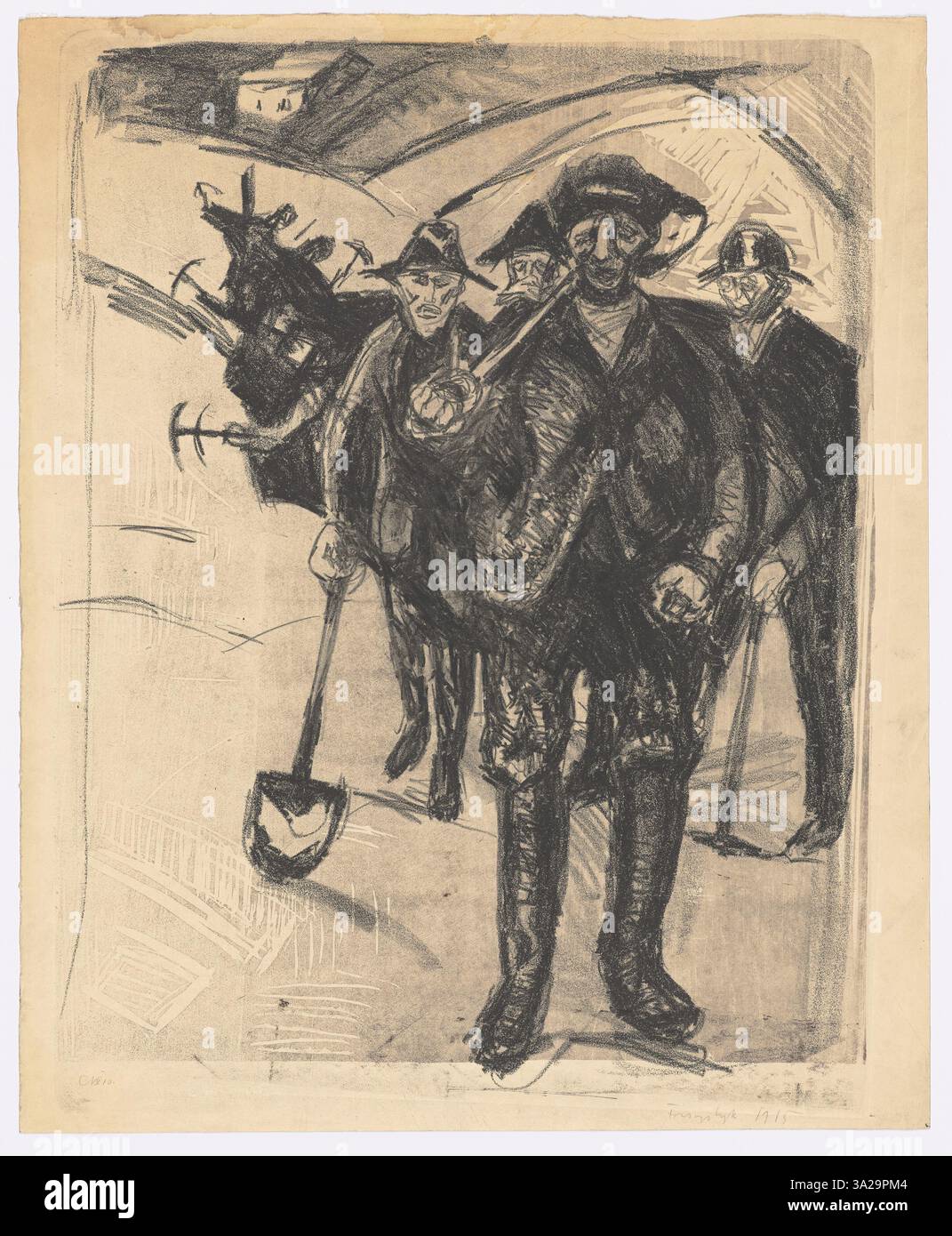 This work by Edvard Munch features a solitary figure, portrayed with ...