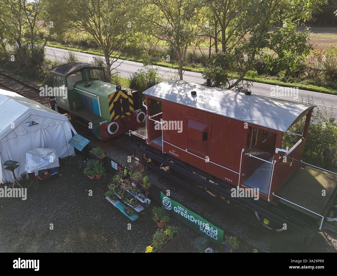 Yorkshire Wolds Railway, Fimber Halt vintage railway. Fimber, East ...
