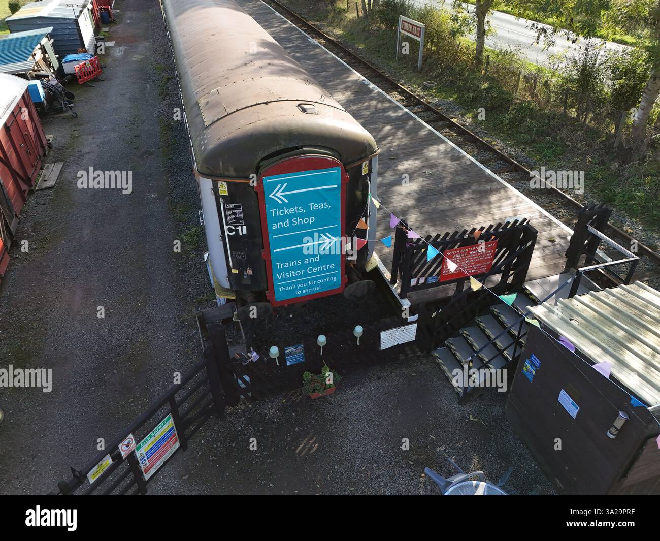 Yorkshire Wolds Railway, Fimber Halt vintage railway. Fimber, East ...
