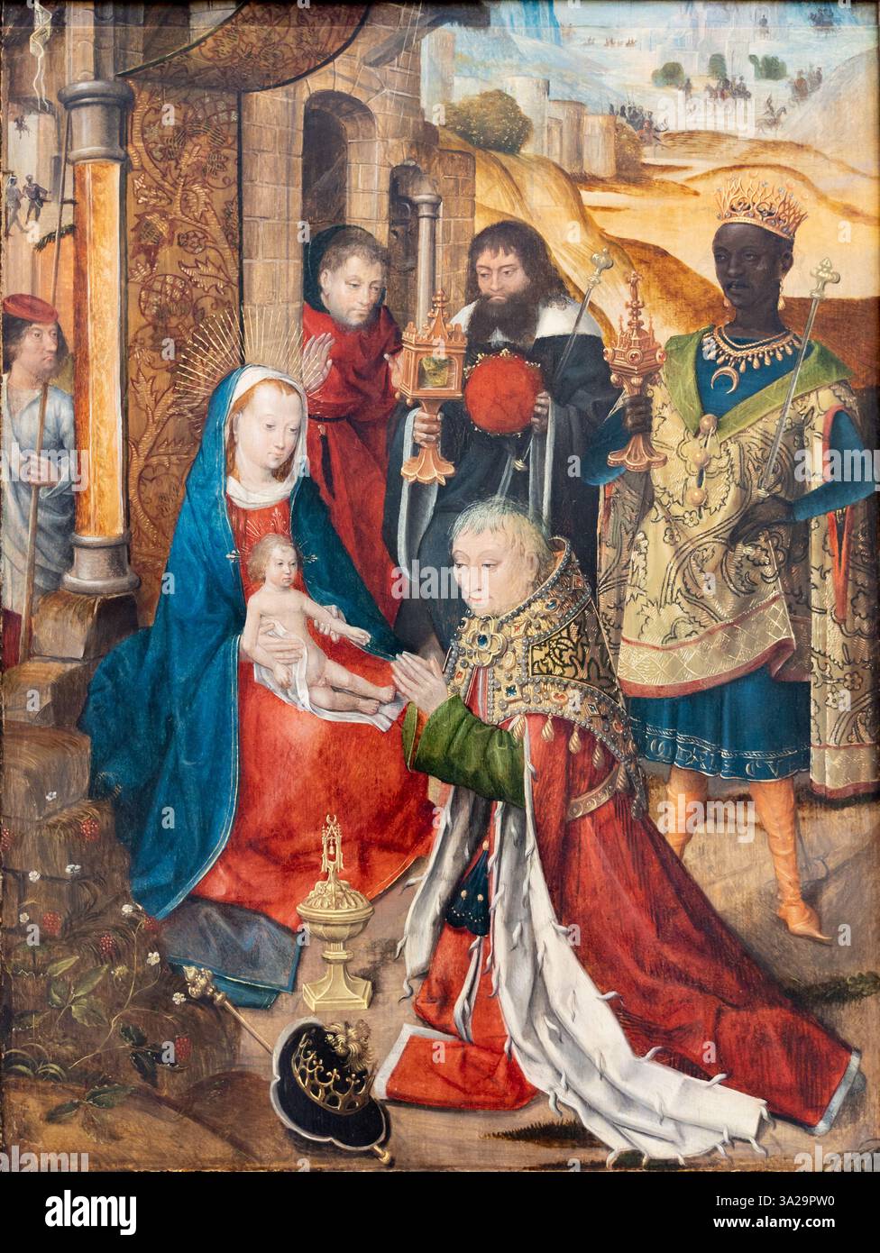 This 15th-century artwork, attributed to the Master of the Legend of Saint Lucy, depicts the ...