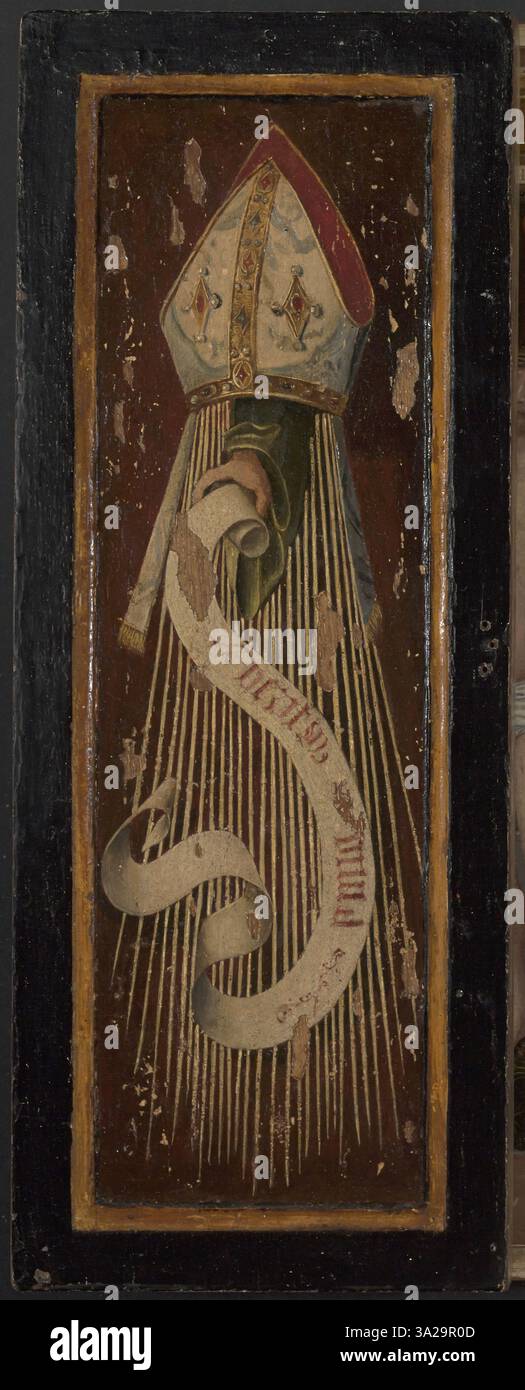 This work showcases the mitre and motto of Tongerlo Abbey, symbolizing ...