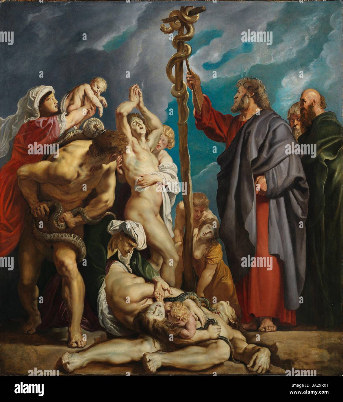 Peter Paul Rubens' 'Moses and the Brazen Serpent' depicts the biblical ...