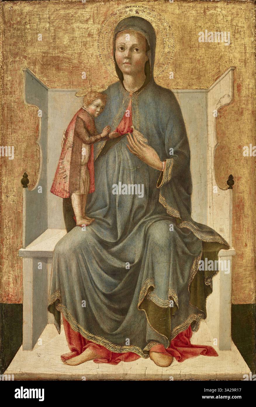 Paolo Uccello's 'Madonna and Child' painted circa 1430, is a remarkable ...