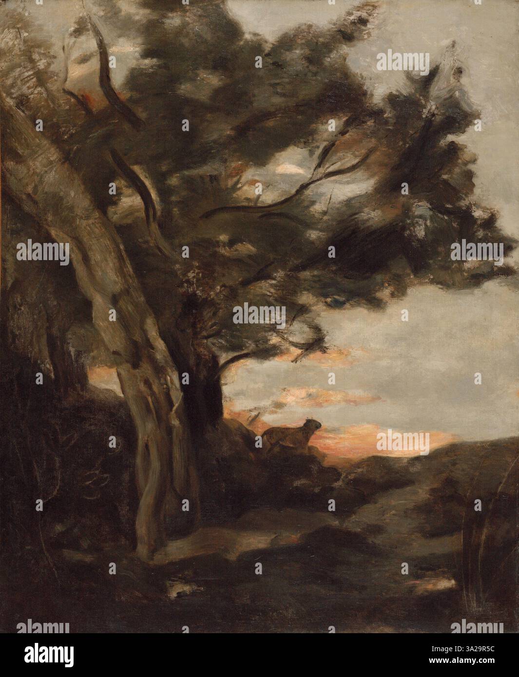 'Night Landscape with a Lioness' presents a nocturnal scene with a ...