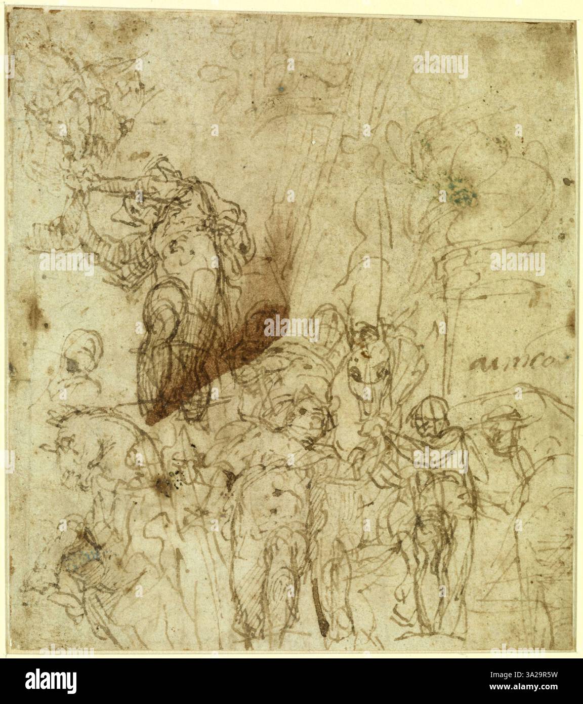 Veronese’s ‘Studien zum Triumph Mordechais’ sketches the triumph of ...