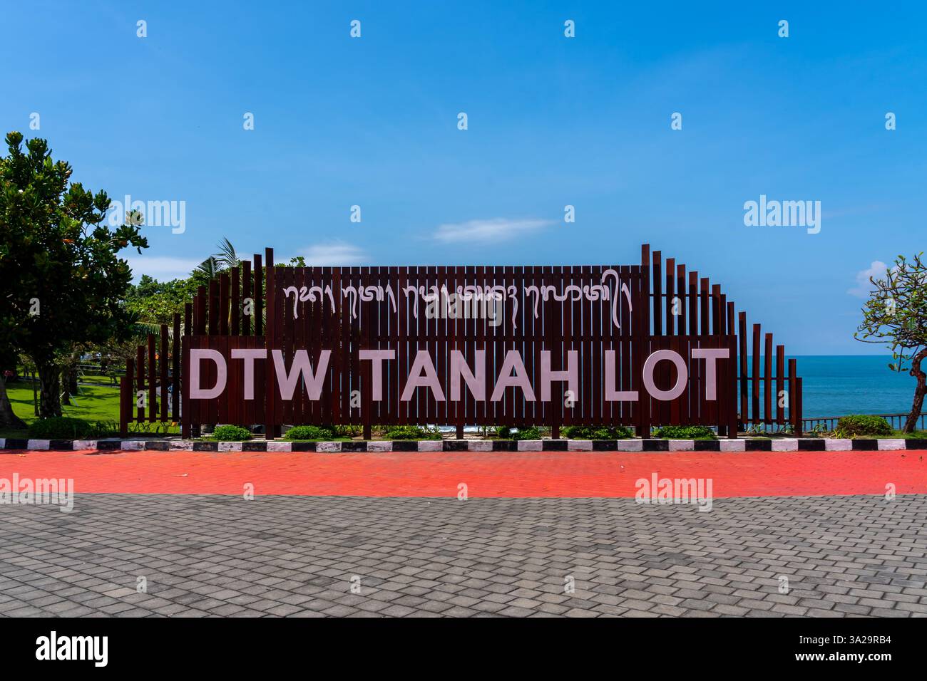 Bali, Indonesia - January 6, 2025: DTW Tanah Lot sign is seen in Bali ...