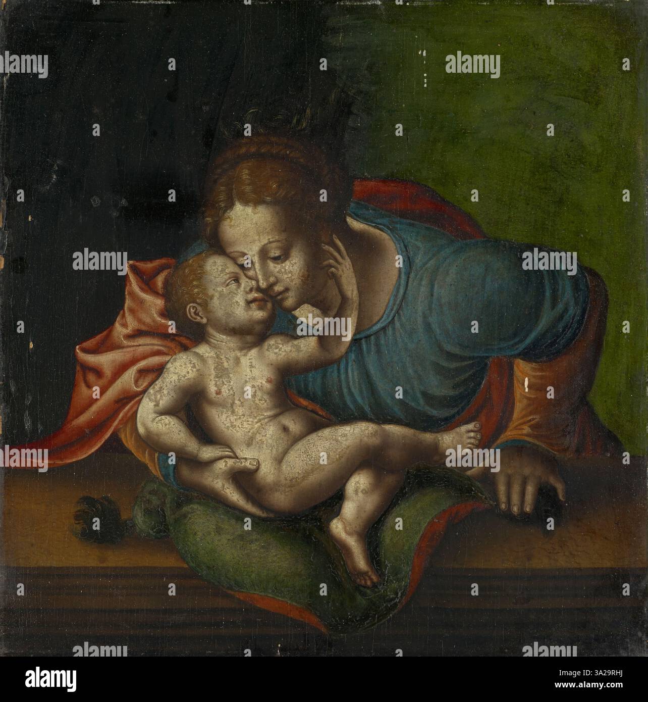 This painting by Jan Gossaert from circa 1500-1600, features the Madonna with Child, a timeless ...